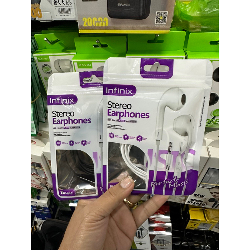 Infinix stereo Earphone 3.5 Universal Headset w/Mic | Shopee Philippines