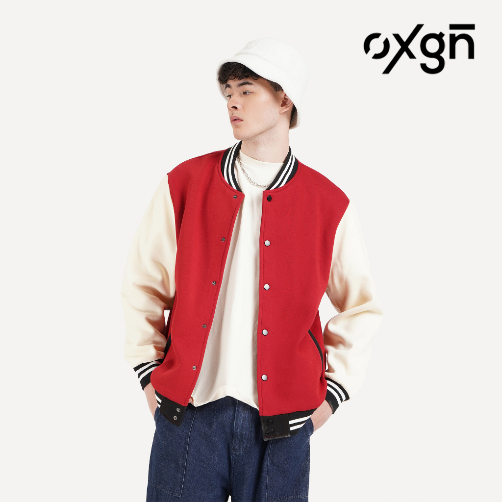 OXGN Bomber Jacket With Embroidery For Men And Women (Maroon) | Shopee ...