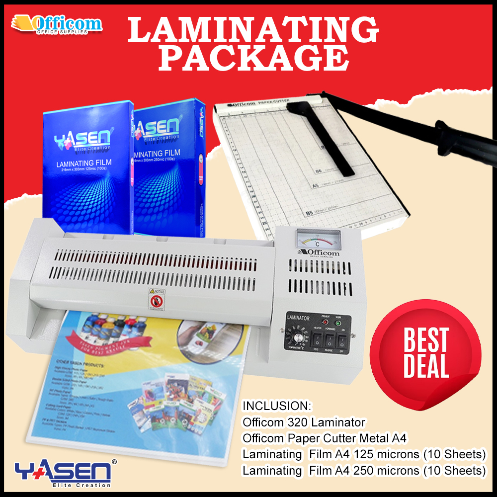 Officom A3 A4 Size Laminator 320 Hot Cold Reverse 220v Laminating