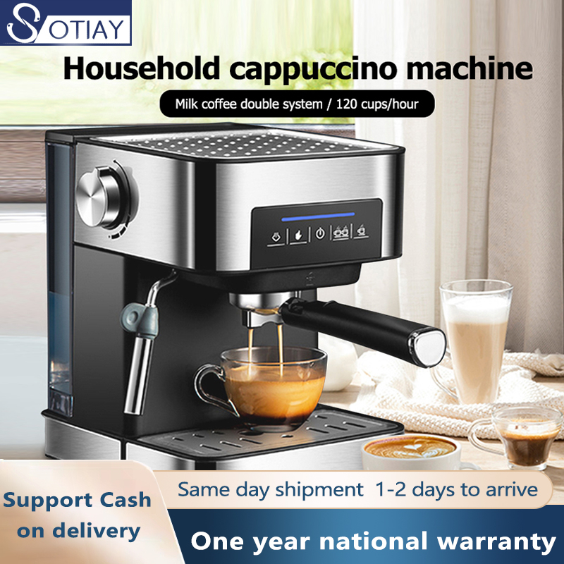 Italian style espresso machine with milk frother Espresso cappuccino ...
