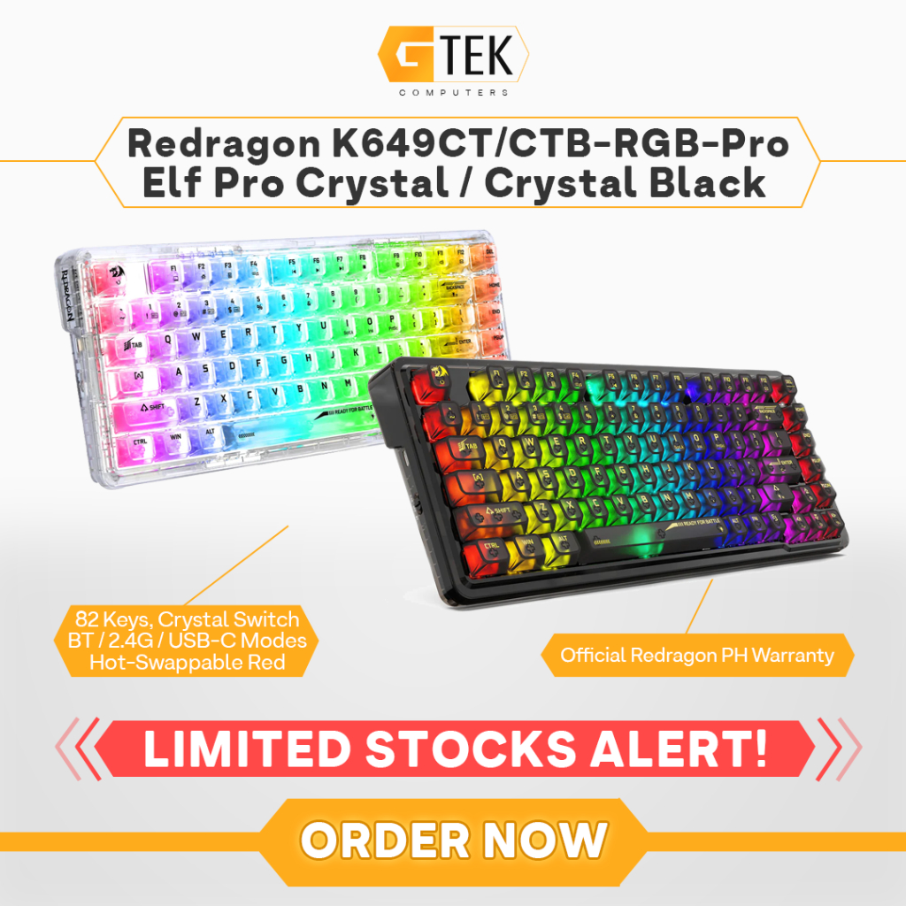Redragon Elf Pro K649CT / K649CTB-RGB-PRO Wireless Mechanical Gaming ...
