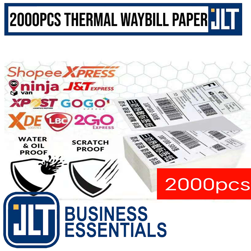 JLT A6 Thermal Waybill Sticker Paper 2000 pcs Folded (100mm x 150mm ...