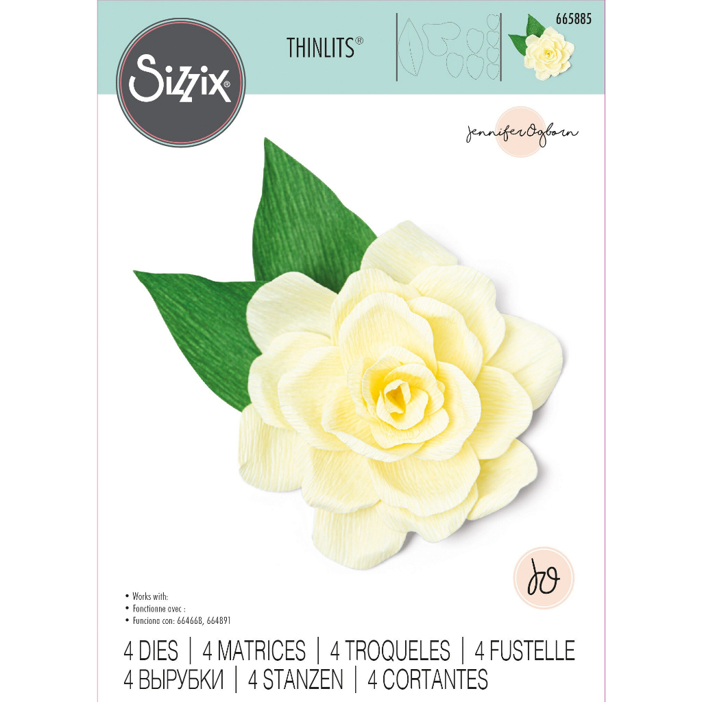 Sizzix Thinlits Die Set 4PK - Gardenia | Shopee Philippines