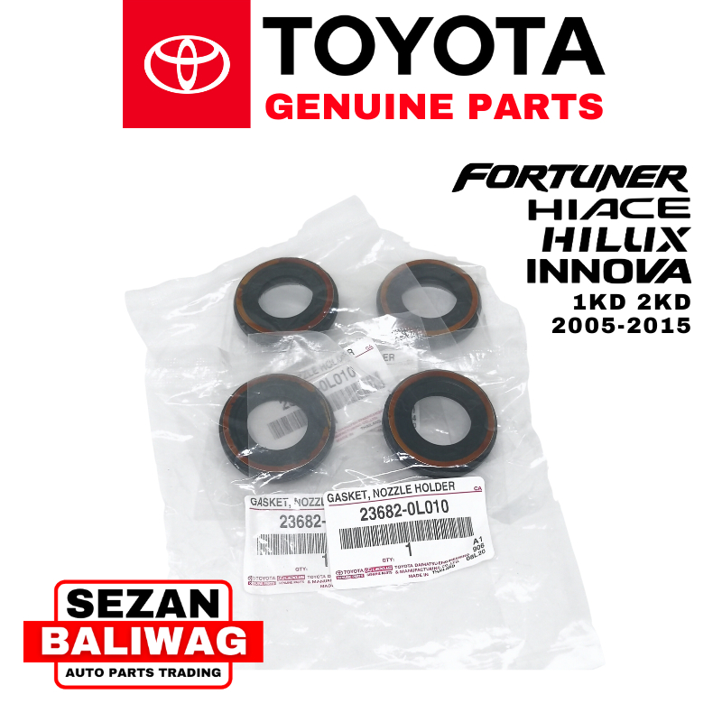 ORIGINAL TOYOTA NOZZLE HOLDER GASKET 4 PCS FORTUNER HIACE HILUX INNOVA ...