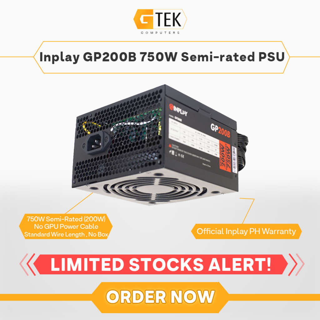 Inplay GP200B 750W Semi-Rated / 200W Rated PSU (No Box) | Shopee ...