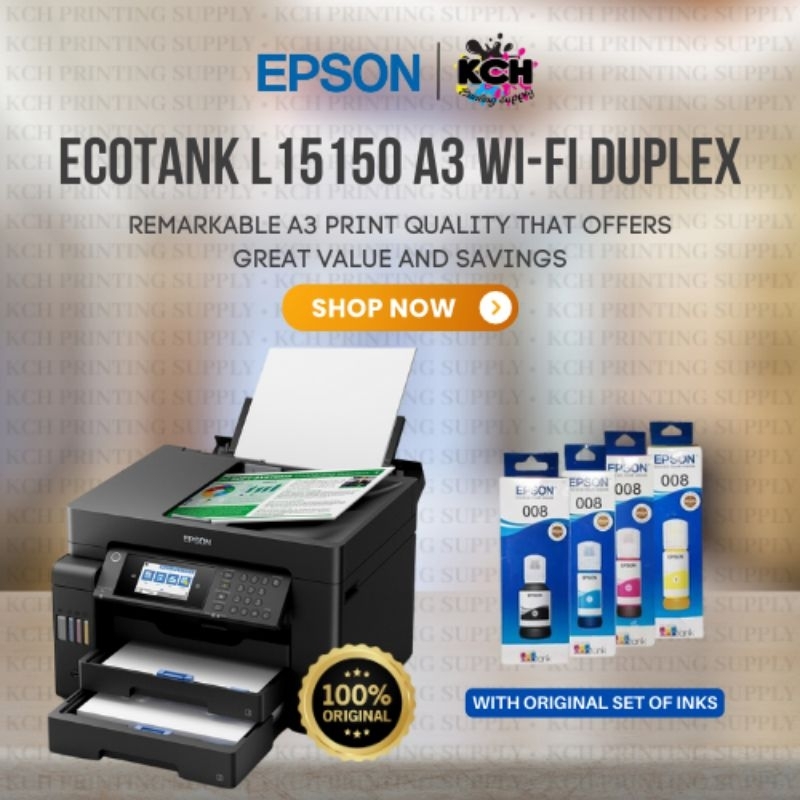 Epson L15150 A3 Wifi Duplex All-In-One Ink Tank Printer | Shopee ...