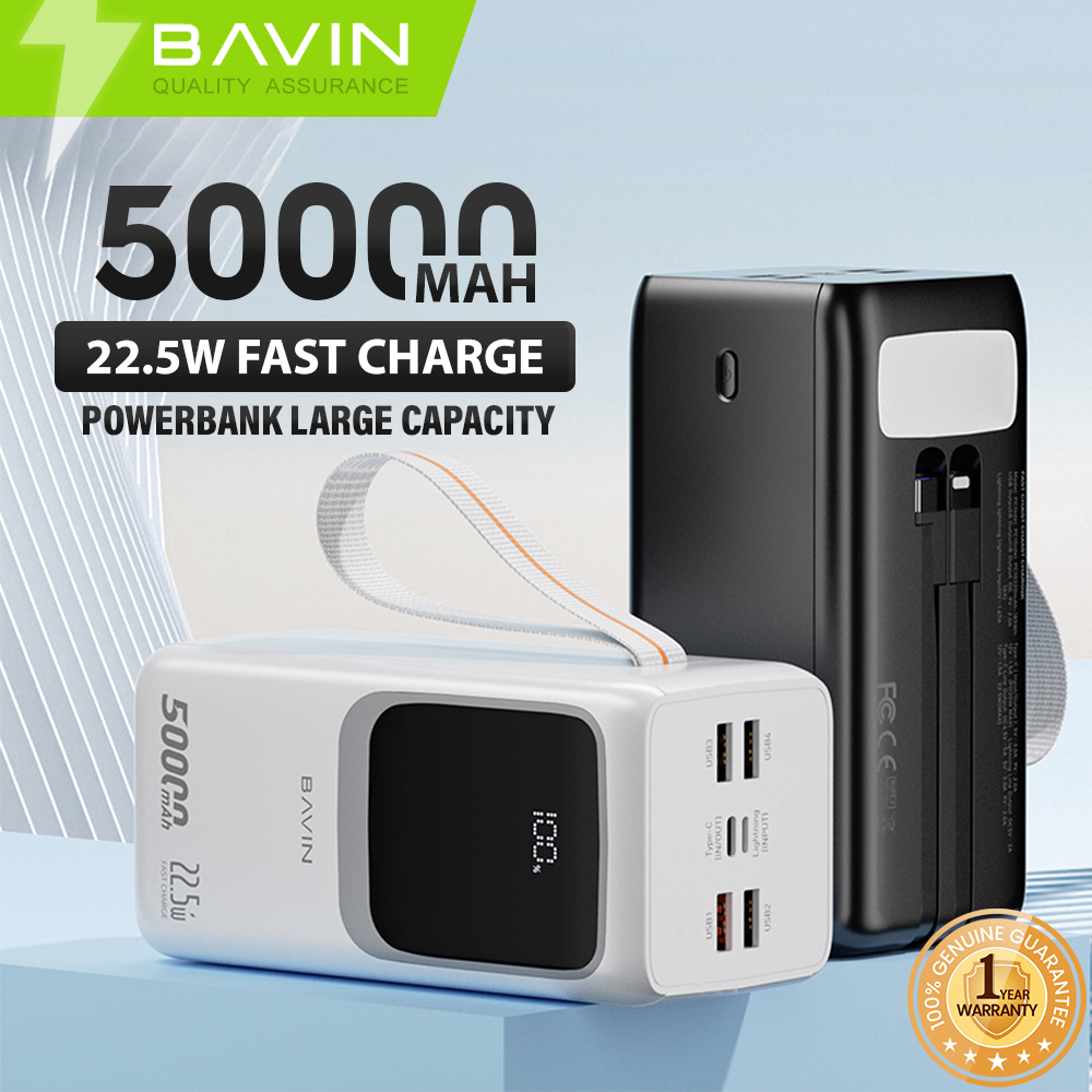 BAVIN PC1032 / PC1031 50000mAh 22.5W Pd Fast Charging Power Bank Built ...