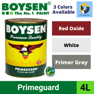 Boysen Primeguard 4 Liters (Gallon) Water-based Metal Primer Paint Red ...