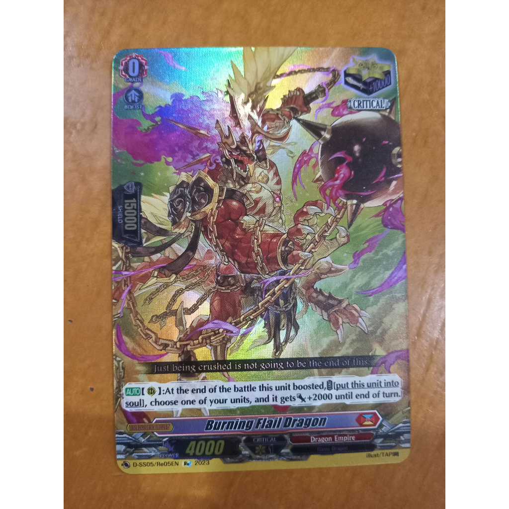 CFV Burning Flail Dragon Effect Crit R Re R+ Cardfight Vanguard EN Dragon Empire | Shopee ...