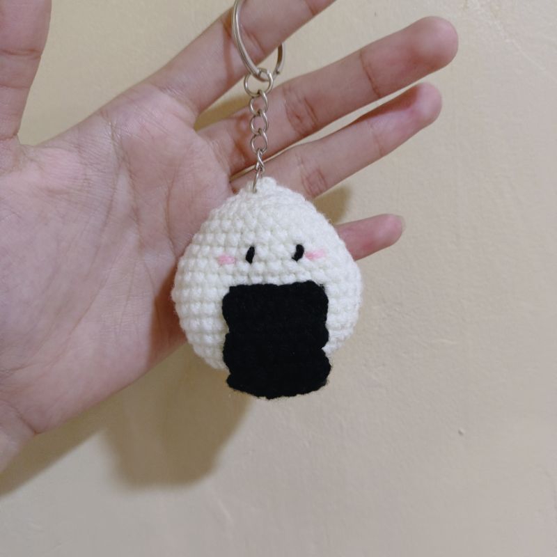Crochet Onigiri Keychain | SKYarn.ph | Shopee Philippines