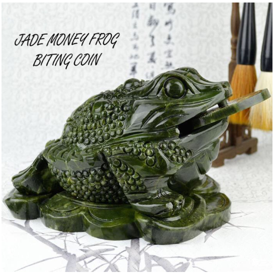 Fengshui Jade Money Frog Biting Coin | Shopee Philippines