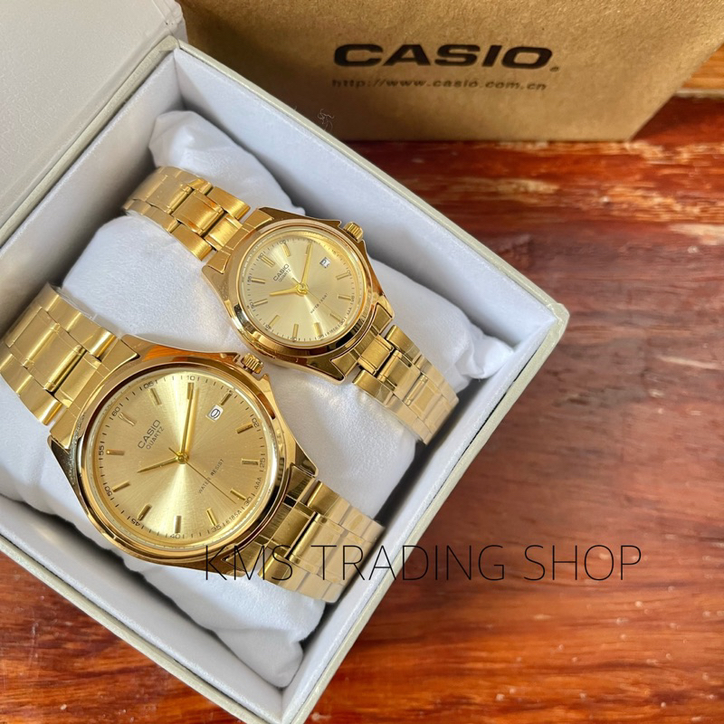 Casio OEM Couple Quartz Stainless Steel Japan Movement watch with date ...
