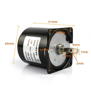 New upgrade 60KTYZ Permanent Magnet Synchronous Motor AC 220V 14W Gear Motor 2.5rpm | Shopee ...