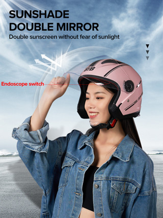 Anak ICC Sticker Original Helmet Half Face Dual Visor Motorcycle Unisex ...