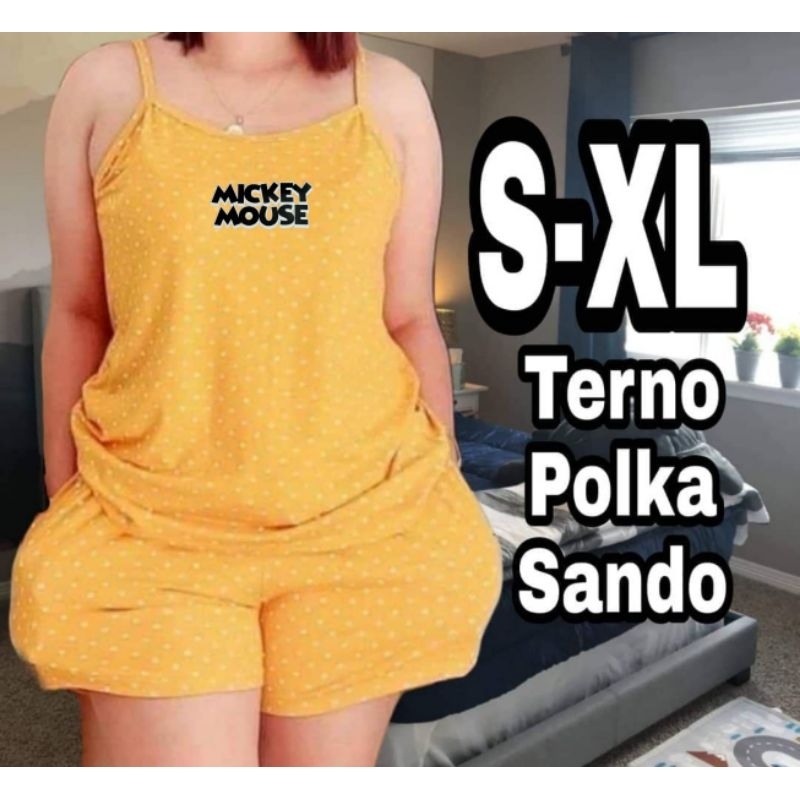 POLKA SANDO TERNO SHORT HIGH QUALITY PRODUCT FIT S-XL COTTON SPANDEX5 ...