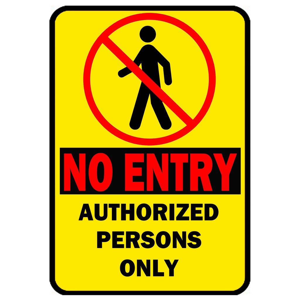 NO ENTRY/DO NOT ENTER/NO TRESPASSING - Laminated Signage - A4 Size high ...
