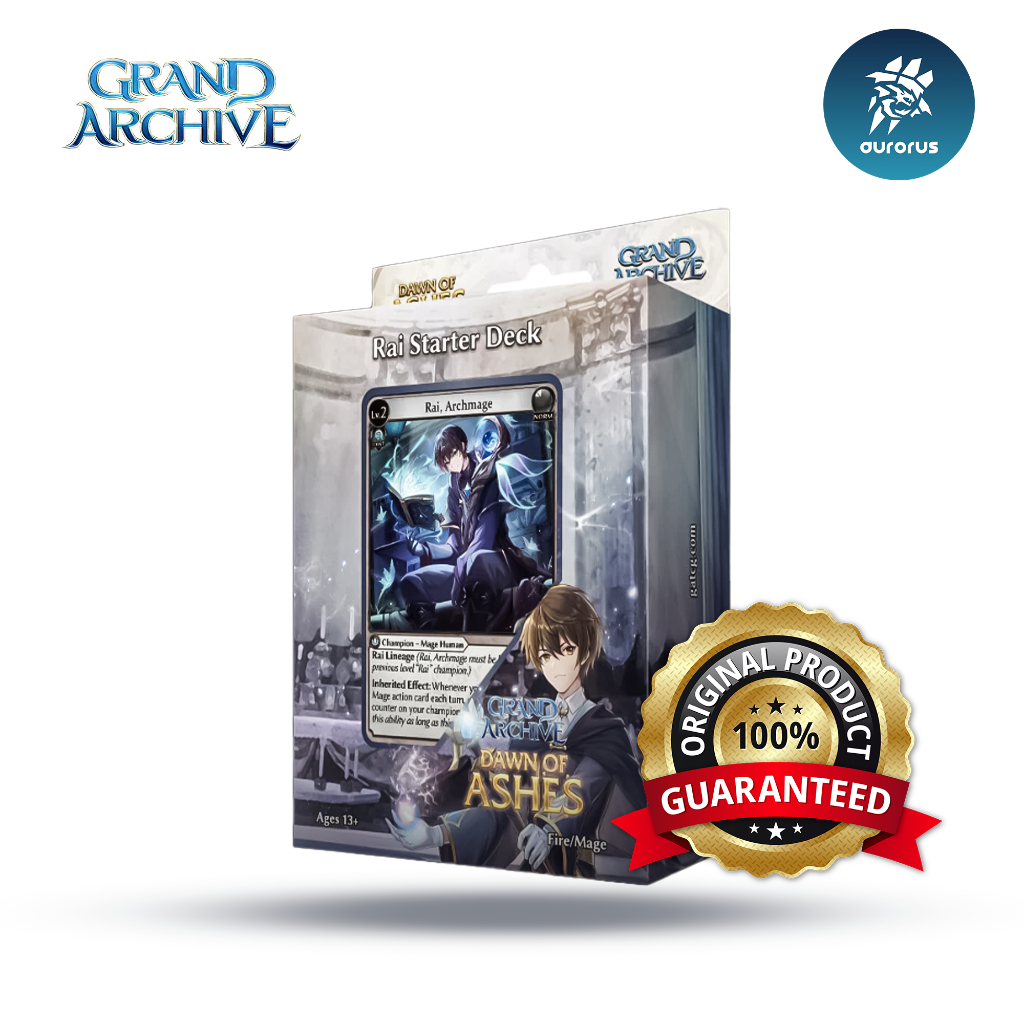 Grand Archive TCG - Dawn of Ashes Starter Deck - Rai, Fire/Mage ...