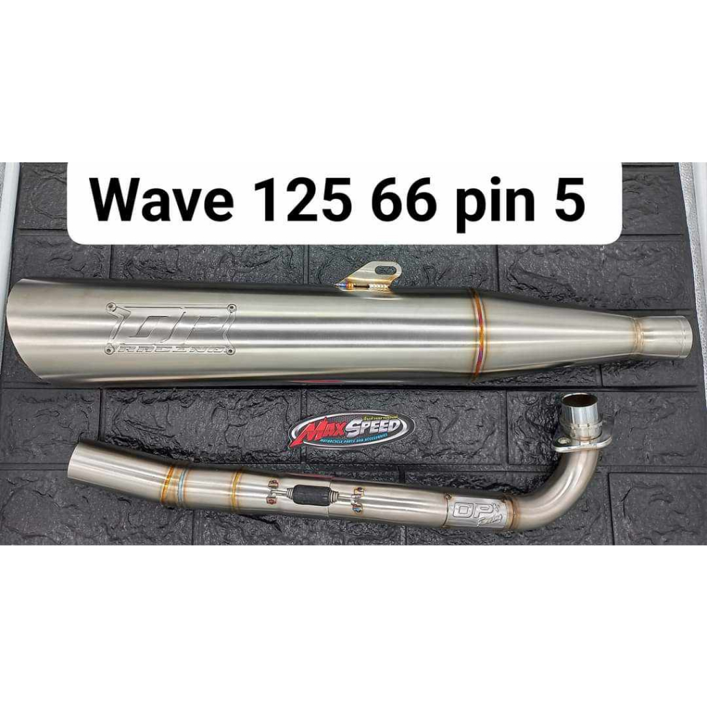 OP RACING POWER PIPE, FOR WAVE 125, STAINLESS, 66/5-32-35-41, MADE BY ...