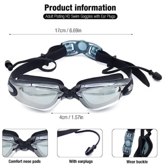 Myopia Goggles for Swimming Nearsighted swim glasses Graded Eyeglasses ...