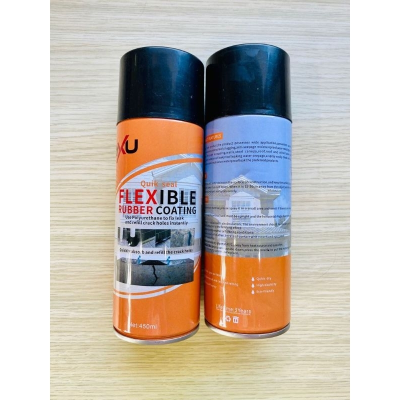 Quick Seal Flexible Rubber Coating REPAIR SPRAY 450ML leakproof ...