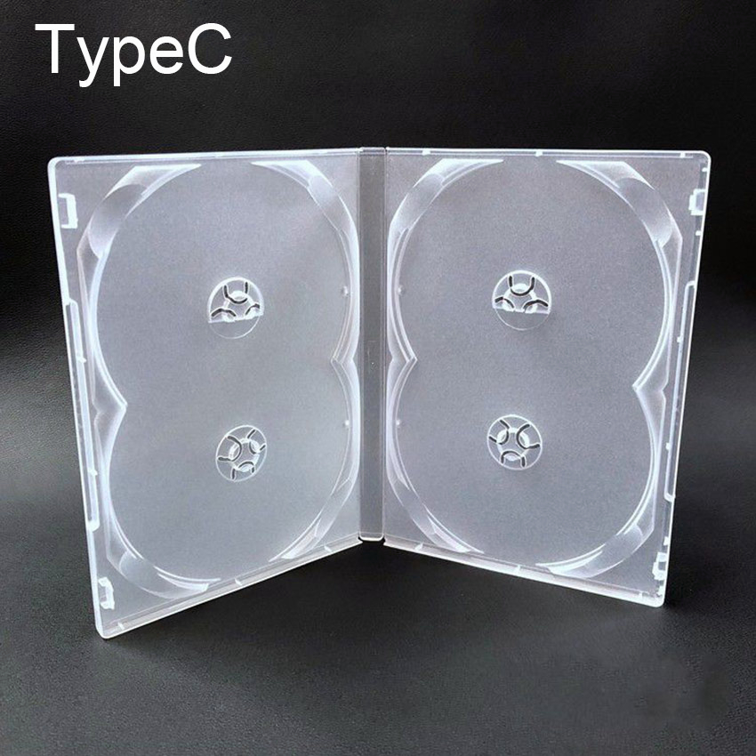 1/2/4 Disc CD DVD Disc Case Soft Plastic Rectangular Transparent Disc ...
