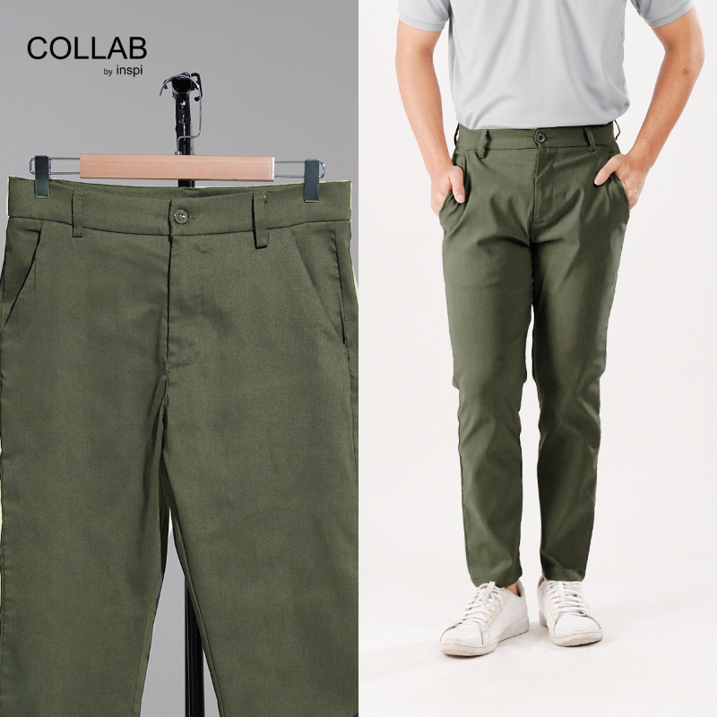 COLLAB By Inspi Trouser Pants For Men With Pocket And Beltloop Stretchable And Loose Fit Outfit ...