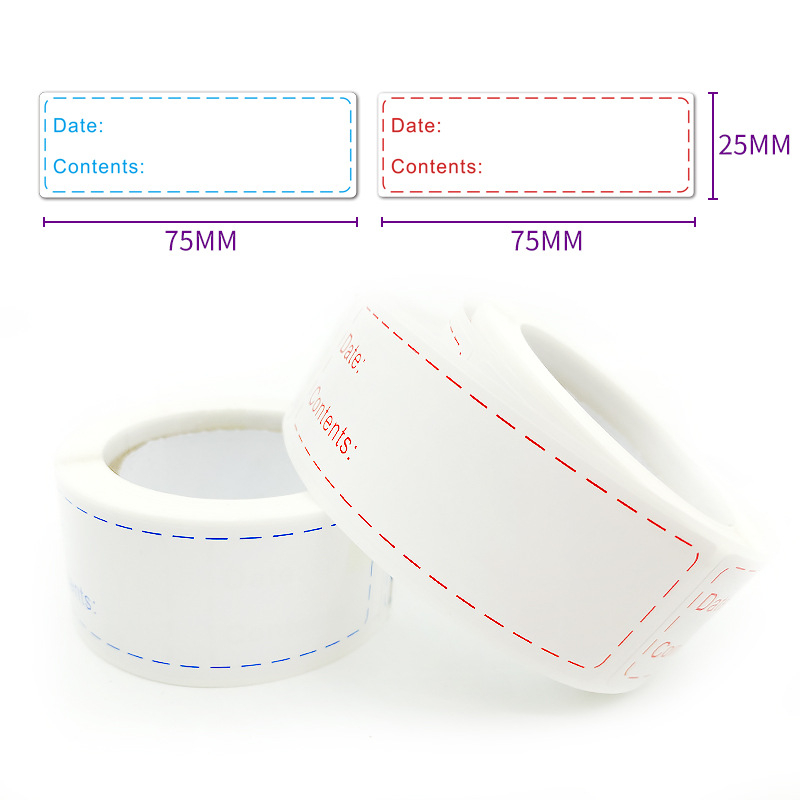 2.5cmX7.5cm 125PCS/Roll Food Freezer Labels Stickers Storage ...