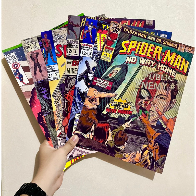 Vintage Marvel Comics Movie Series Wall Poster Decor Sticker A4 ...