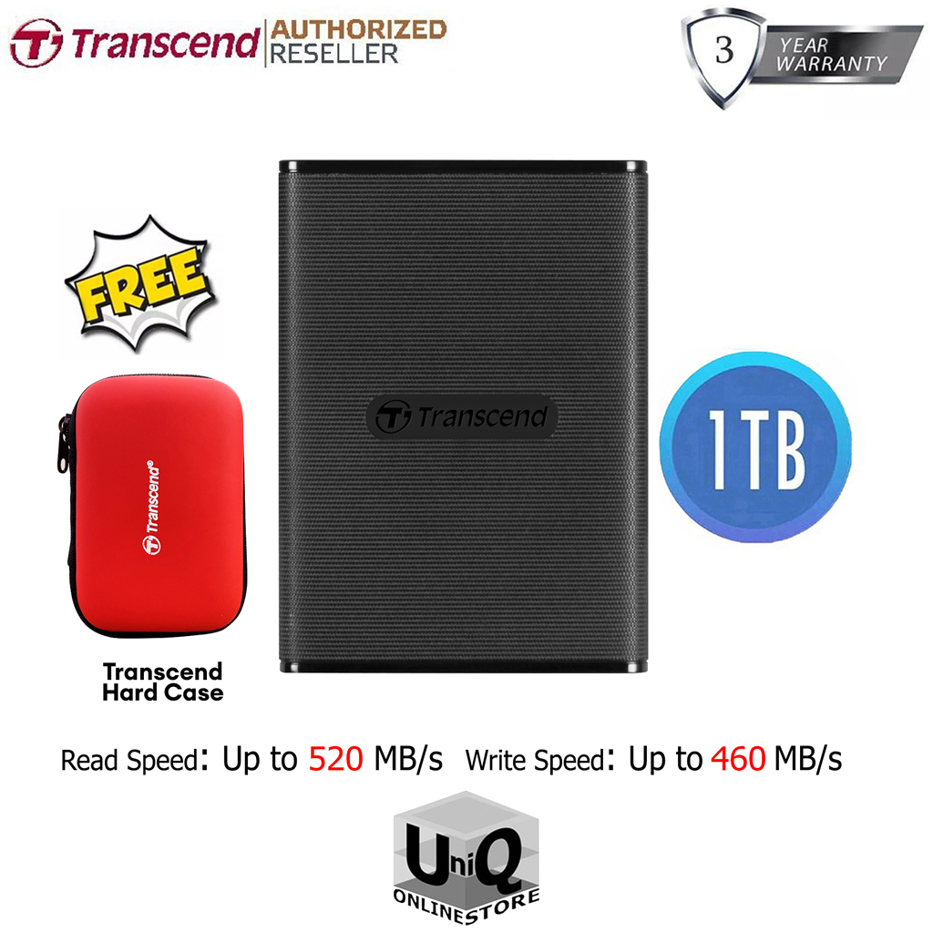 Transcend 1TB Portable SSD (TS1TESD270C) ESD270C, up to 520 MB/s Read ...