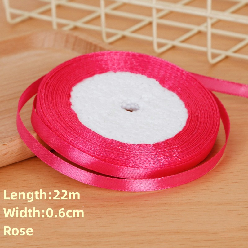 25Yards/Roll 6mm ribbon, satin ribbon, decorative ribbon, gift ...