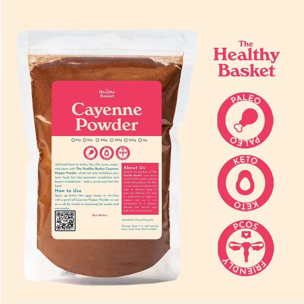 Healthy Basket Cayenne Pepper Powder (250g, 500g & 1kg) | Shopee ...