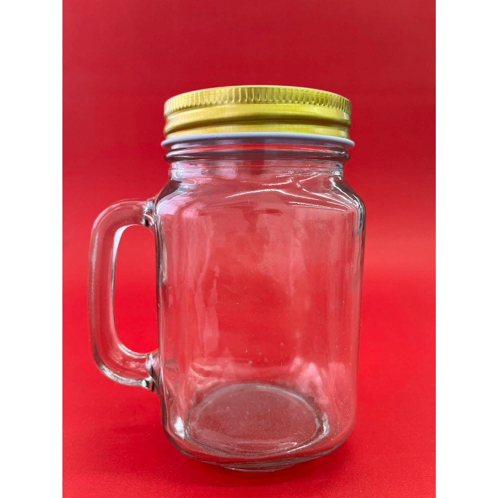 6Pcs 16Oz Or 450ML-1840 Mason Jar Plain Glass Size10.5CM X7.6CM X13.3CM ...