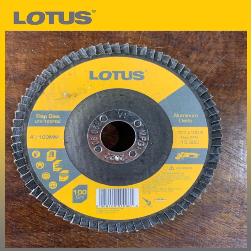 LOTUS Flap Sanding Disc Wheel 4" GRIT 60, 80, 100 SOLD PER PIECE ...