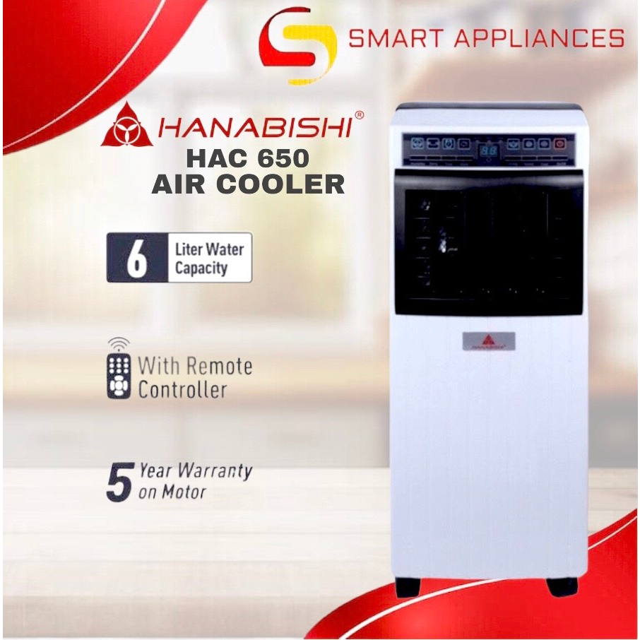 Hanabishi Air Cooler HAC650 6 liters with remote by Smart Appliances Center | Shopee Philippines