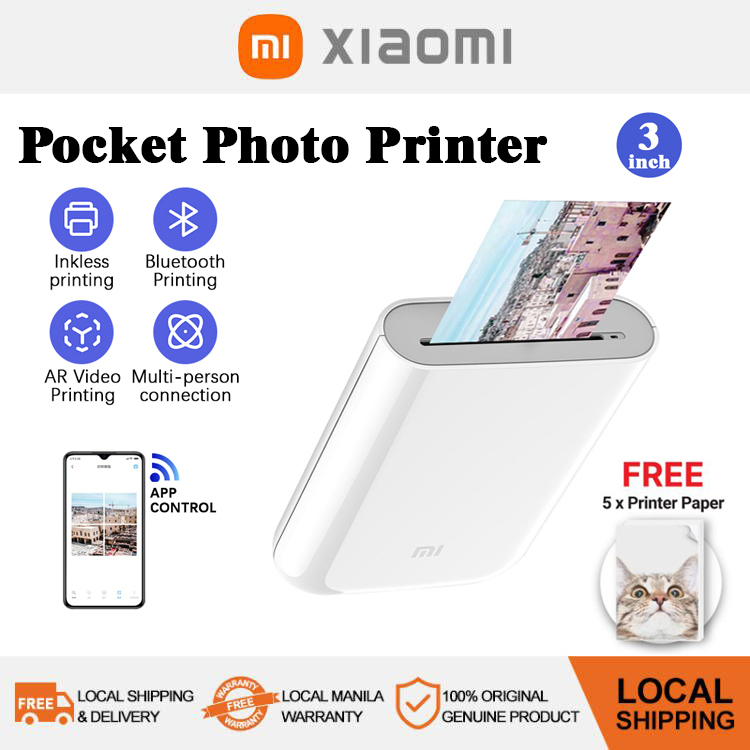 Xiaomi Mi Pocket Photo Printer (Inkless Printing, AR Video & Audio ...