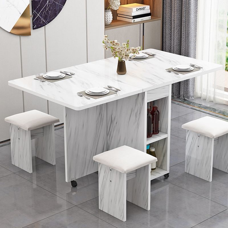 KARRY Folding Dining Table Set With Chair With Storage Mobile ...