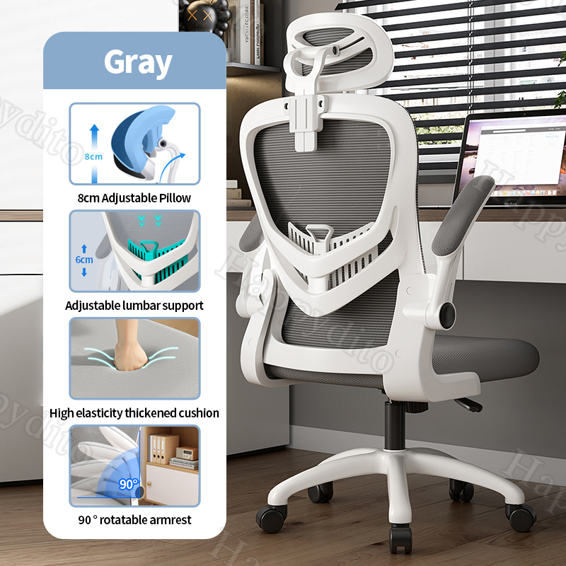 Office chair Korean Style Ergonomics Chair Mesh Study Chair Computer ...