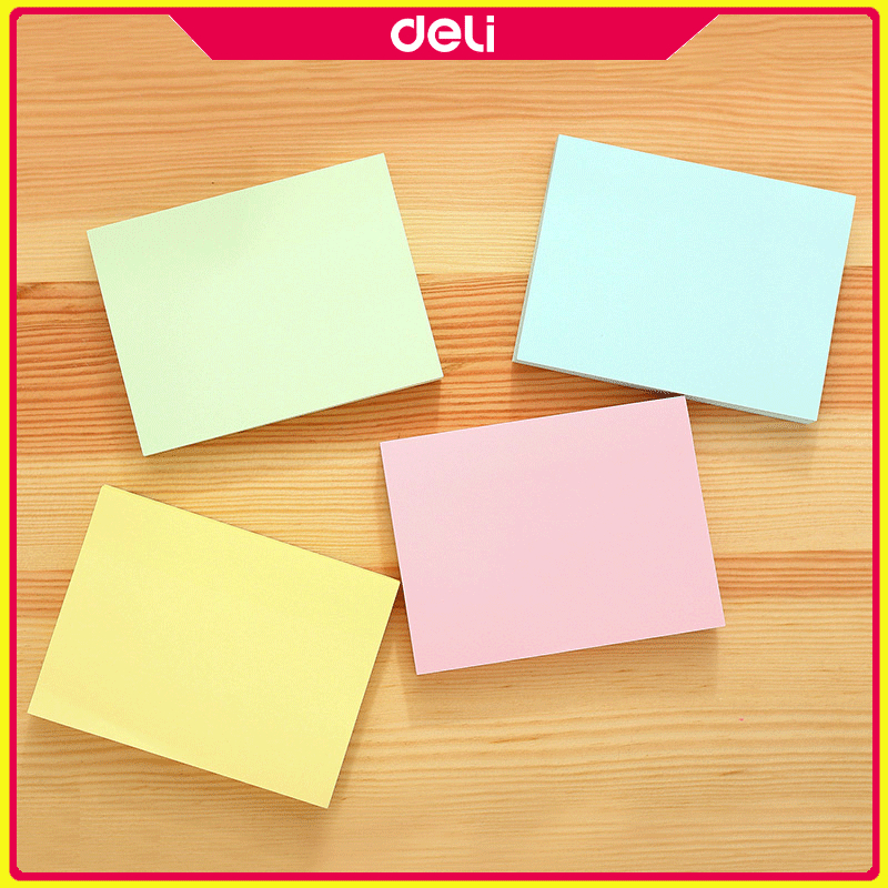 Deli 4Color Sticky Notes Memopad 100 Sheets Sticky Note Stationery ...