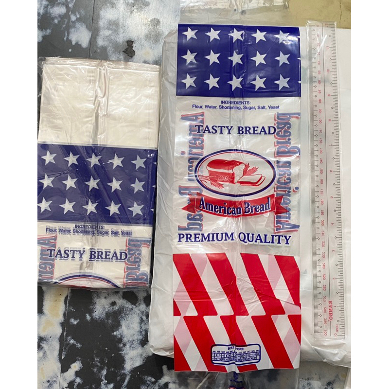 9x18 American tasty big clear transparent plastic bread (100 pcs ...