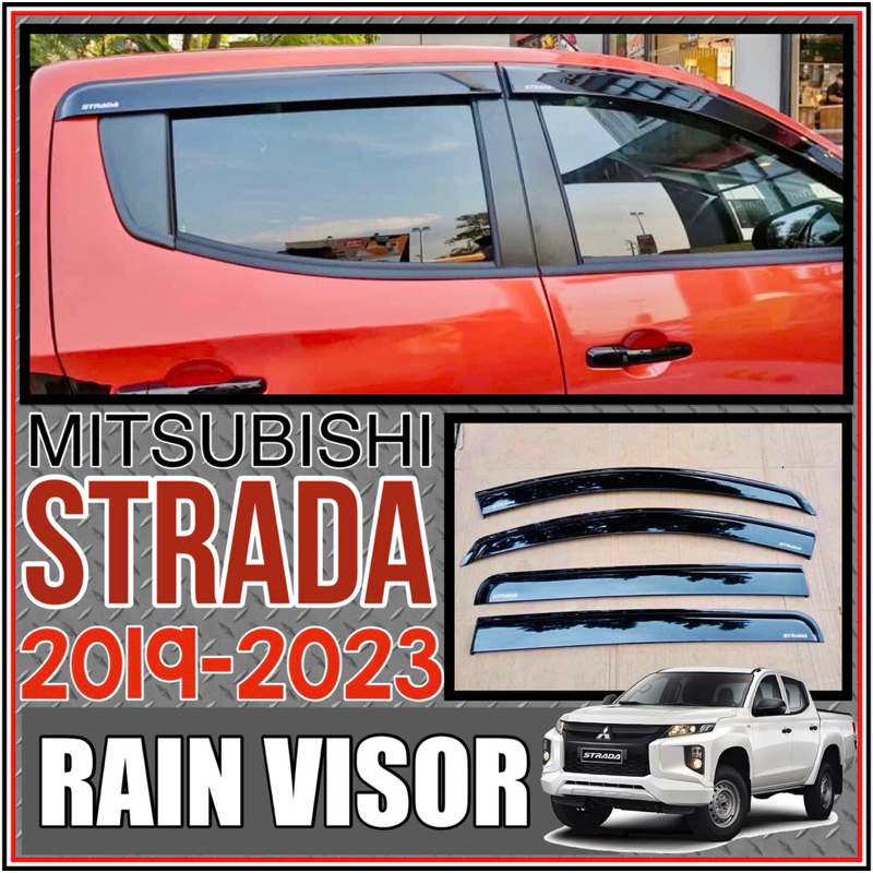 Mitsubishi STRADA 2019-2023 RAIN VISOR gls/glx/athlete (strada ...