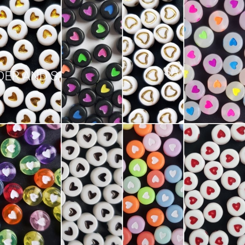 Round Heart Acrylic Assorted Charms Ornaments for DIY Accessories ...