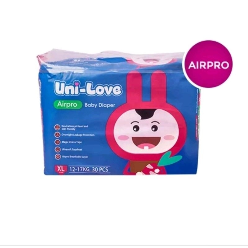 UniLove Airpro Baby Diaper (X-Large) 30's and 64's | Shopee Philippines