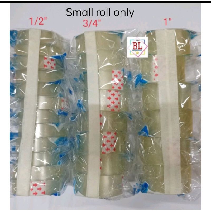 Small roll Scotch tape(½",¾",1")sold per tube | Shopee Philippines