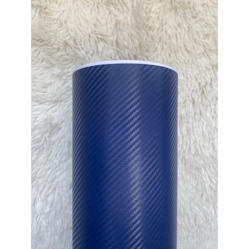 3D Dark Blue Navy Blue Carbon Fiber Sticker Wrap | Shopee Philippines