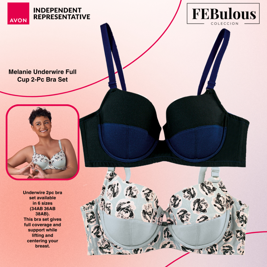 AVON Melanie Underwire Full Cup 2-Pc Bra Set | FEBulous Colección | Shopee Philippines