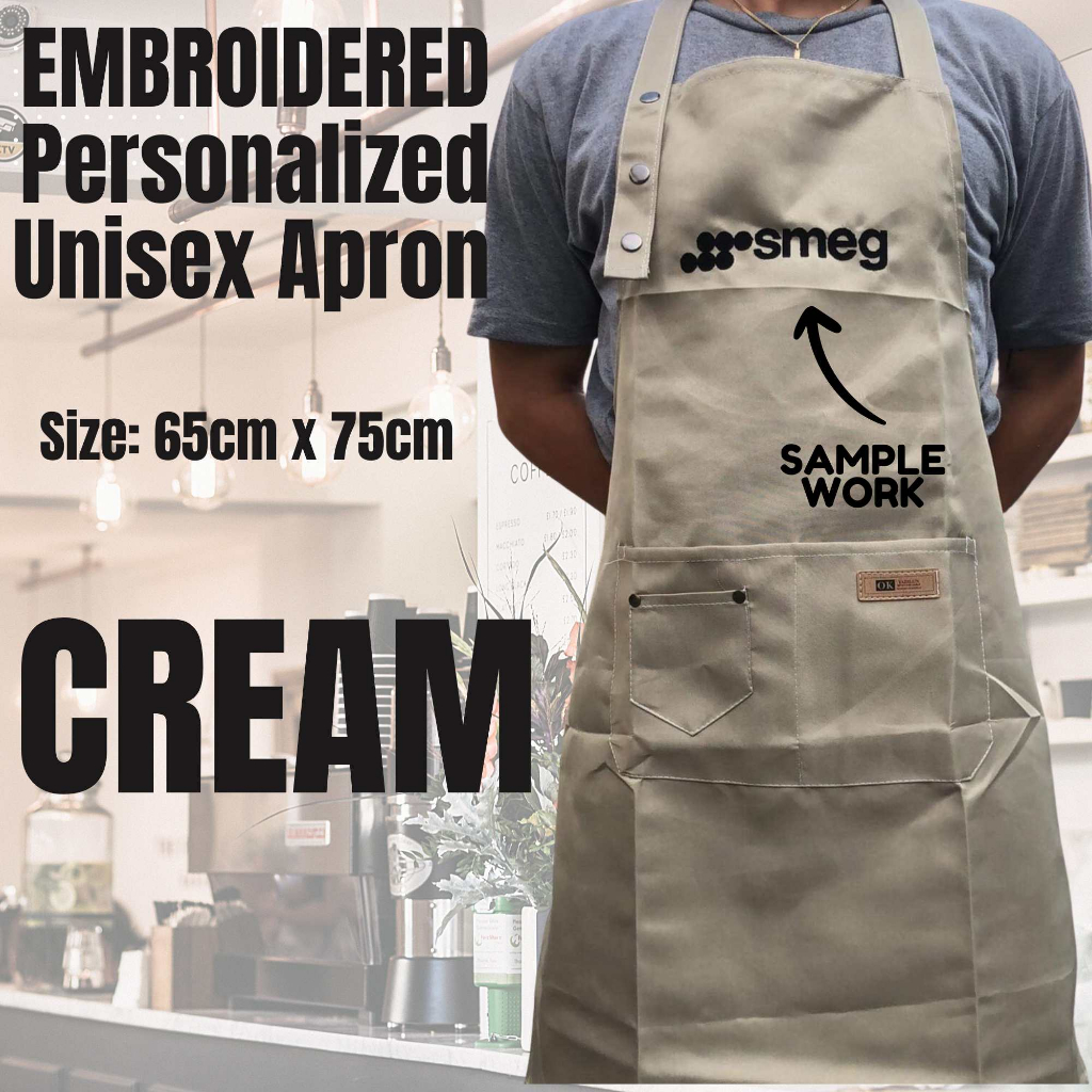 Personalized Name Embroidery Apron. Name, logo. Gift Idea Barista Apron ...