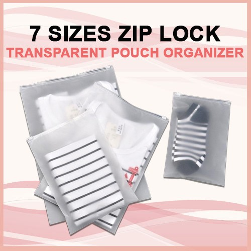 1 PC Translucent Zip Lock Waterproof Clothes Organizer Storage Seal ...