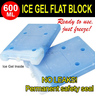 600ML Reusable Ice Gel Block | Flat Ice Gel Block ice pack lunchbox ...