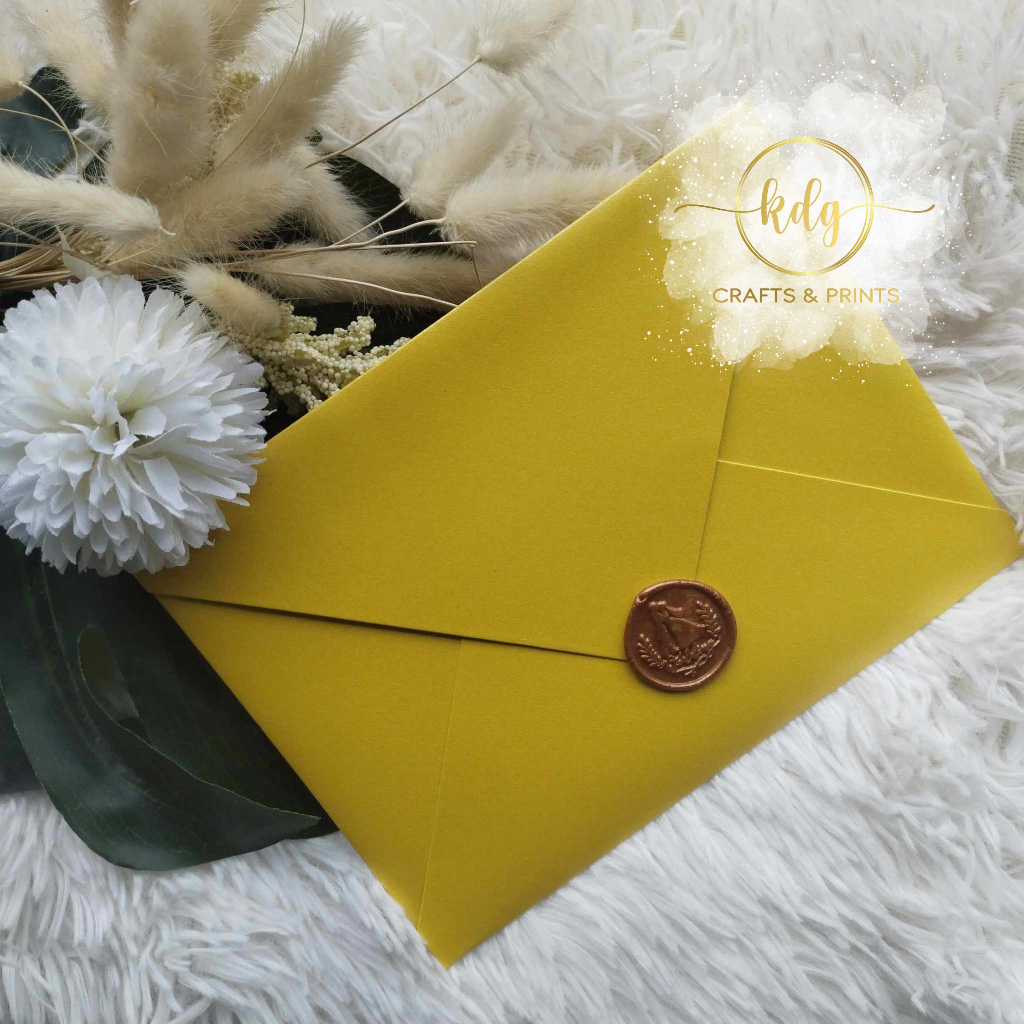 5 pcs - Lemon Yellow - Makapal 5R / 4R Baronial Envelopes For ...