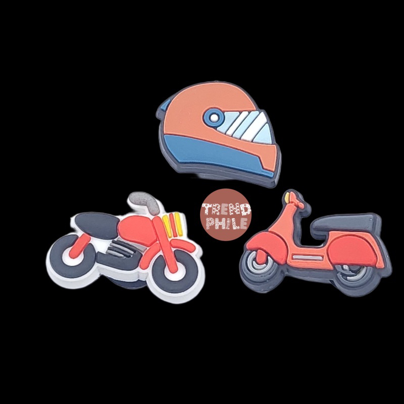 Jibbitz crocs charms Shoe •Shoe Accessories Motorcycle Series DIY ...